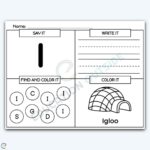 Capital Letter I - Alphabet Activity Mat