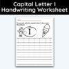 Capital Letter I - Tracing Worksheet - 3 Pack
