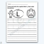 Capital Letter L - Tracing Worksheet - 3 Pack
