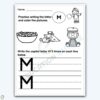 Capital Letter M - Writing Practice + Coloring Page