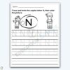 Capital Letter N - Tracing Worksheet - 3 Pack
