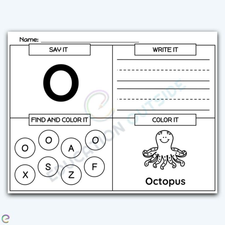 Capital Letter O - Alphabet Activity Mat