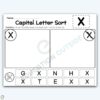Capital Letter X - Cut, Paste, & Sort The Letters Worksheet