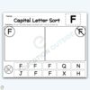 Capital Letter F - Cut, Paste, & Sort The Letters Worksheet