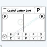 Capital Letter P - Cut, Paste, & Sort The Letters Worksheet