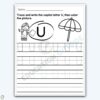 Capital Letter U - Tracing Worksheet - 3 Pack