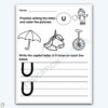 Capital Letter U - Writing Practice + Coloring Page