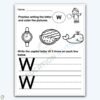 Capital Letter W - Writing Practice + Coloring Page