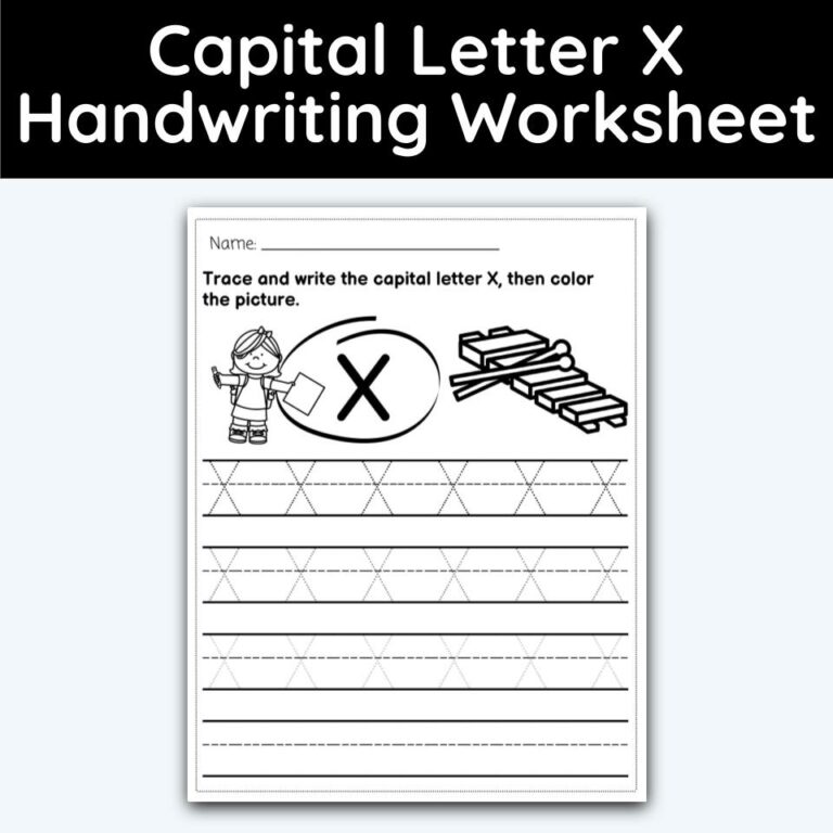 Capital Letter X - Tracing Worksheet - 3 Pack