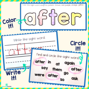 5 Creative and Interactive Sight Word Coloring Pages - No-Prep 2023 ...