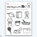 Letter B - Beginning Sound Coloring Page