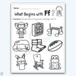 Letter F - Beginning Sound Coloring Page