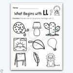 Letter L - Beginning Sound Coloring Page