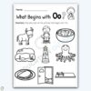 Letter O - Beginning Sound Coloring Page