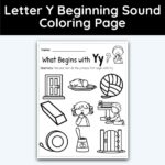 Letter Y - Beginning Sound Coloring Page