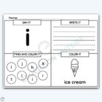 Lowercase Letter i - Alphabet Activity Mat