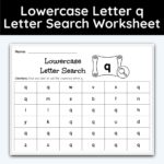 Lowercase Letter q - Single Letter Search Worksheet