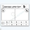 Lowercase Letter b - Cut, Paste, & Sort The Letters Worksheet