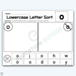 Lowercase Letter o - Cut, Paste, & Sort The Letters Worksheet