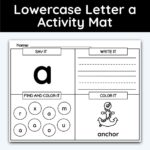 Lowercase Letter a - Alphabet Activity Mat
