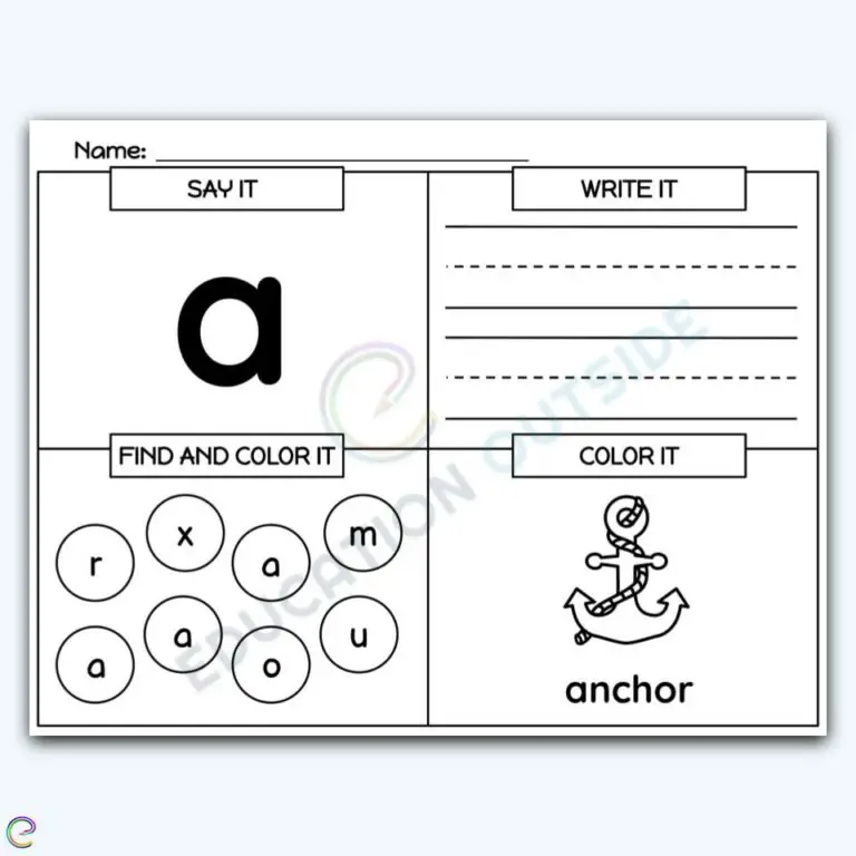 Lowercase Letter a - Alphabet Activity Mat