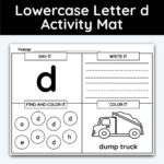 Lowercase Letter d - Alphabet Activity Mat