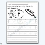 Lowercase Letter f - Tracing Worksheet - 3 Pack