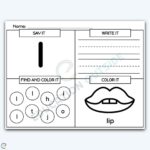 Lowercase Letter l - Alphabet Activity Mat