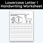 Lowercase Letter l - Tracing Worksheet - 3 Pack