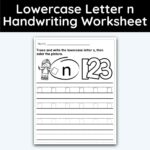 Lowercase Letter n - Tracing Worksheet - 3 Pack
