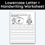 Lowercase Letter r - Tracing Worksheet - 3 Pack