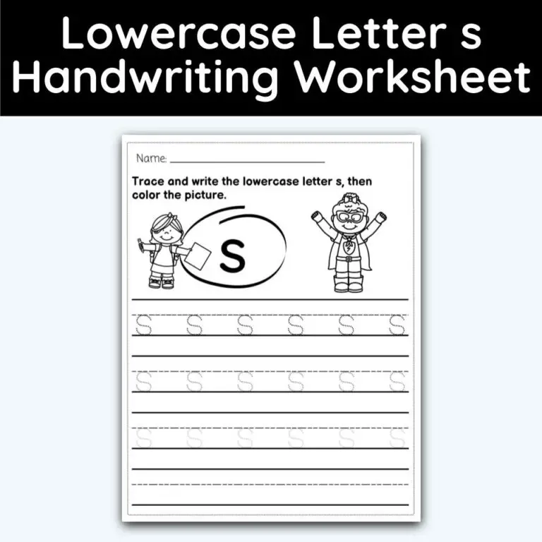 Lowercase Letter s - Tracing Worksheet - 3 Pack