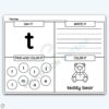 Lowercase Letter t - Alphabet Activity Mat