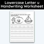 Lowercase Letter u - Tracing Worksheet - 3 Pack