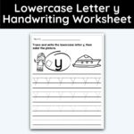 Lowercase Letter y - Tracing Worksheet - 3 Pack