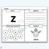 Lowercase Letter z - Alphabet Activity Mat