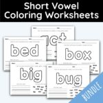 Short Vowel Coloring Worksheets Packet - 500 Worksheets Included!