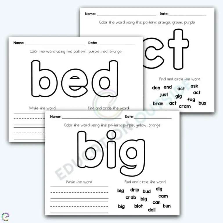 Short Vowel Coloring Worksheets Packet - 500 Worksheets Included!