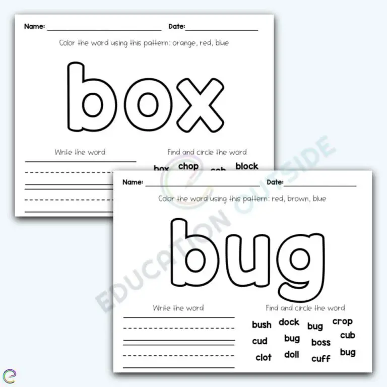 Short Vowel Coloring Worksheets Packet - 500 Worksheets Included!