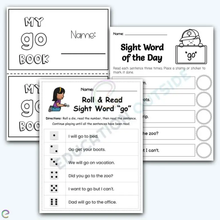 go Sight Word Worksheets - 15 Worksheets Included