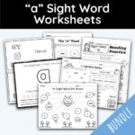 a Sight Word Worksheets - 24 Worksheets Included