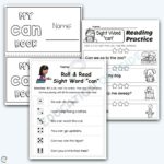 can Sight Word Worksheets - 14 Worksheets Included