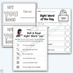 you Sight Word Worksheets - 24 Worksheets Included
