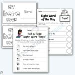 here Sight Word Worksheets - 15 Worksheets Included