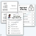 all Sight Word Worksheets - 15 Worksheets Included
