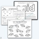 said Sight Word Worksheets - 14 Worksheets Included