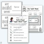 said Sight Word Worksheets - 14 Worksheets Included