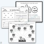 she Sight Word Worksheets - 14 Worksheets Included