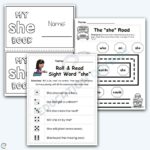 she Sight Word Worksheets - 14 Worksheets Included