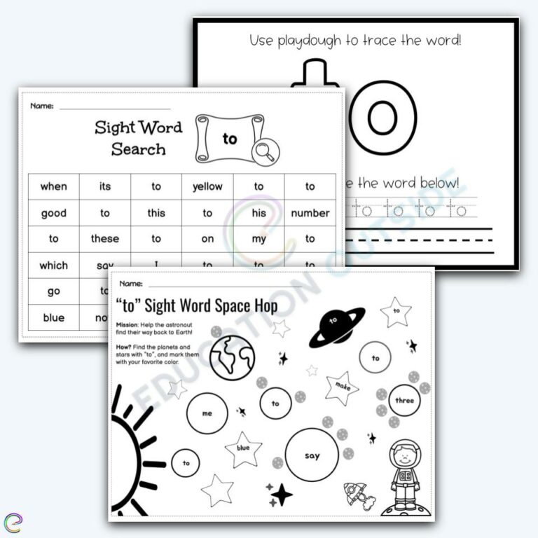 to Sight Word Worksheets - 15 Worksheets Included